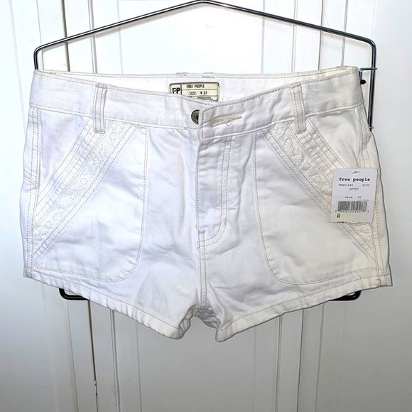 Free People | Shorts | Free People White Shorts | Poshmark